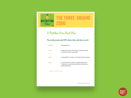 Download: Nutrition Diva’s ‘Three-Square’ Meal Plan